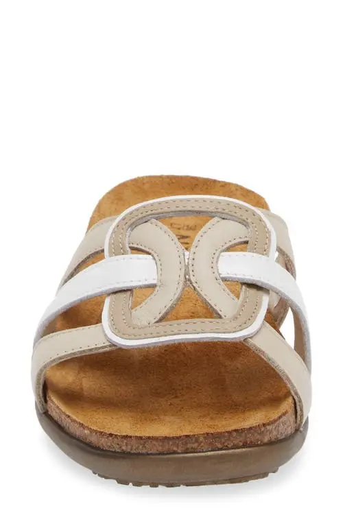 Naot Liv Slide Sandal - Ivory/white/beige