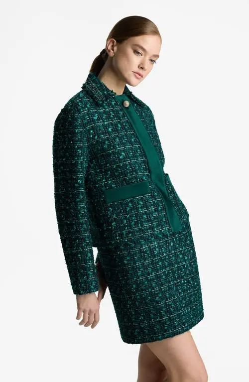 St. John Metallic Tweed Jacket
