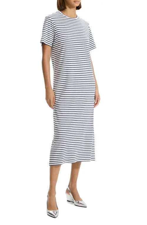 Theory Clint Stripe Cotton T-shirt Dress