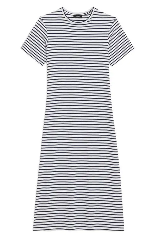 Theory Clint Stripe Cotton T-shirt Dress