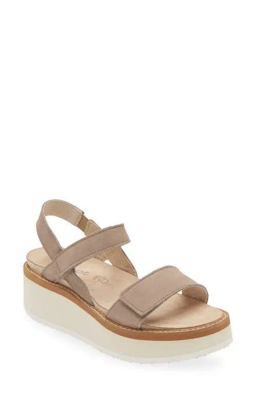 Naot Meringue Wedge Sandal - Stone Nubuck
