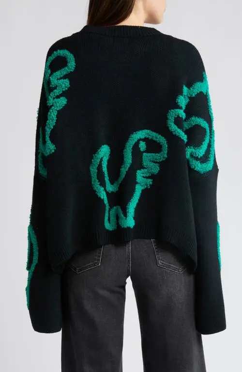 DRESSED IN LALA T-rex Jacquard Cardigan