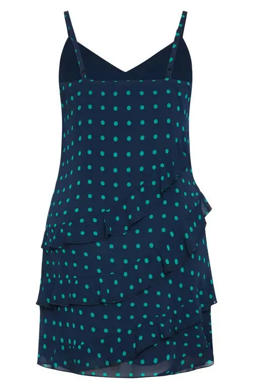 City Chic Harley Polka Dot Ruffle Minidress