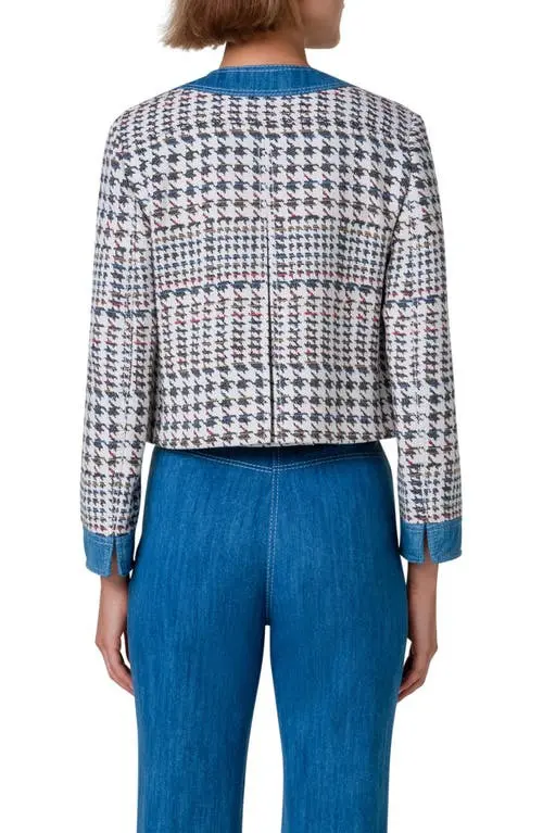 Akris Houndstooth Jacquard Jacket
