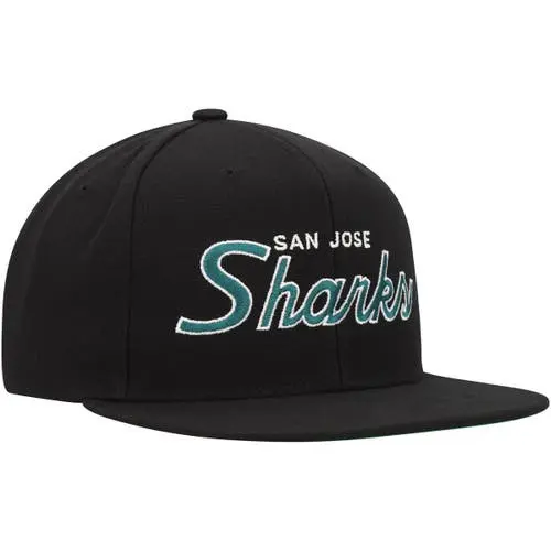 Mitchell & Ness San Jose Sharks Core Team Script 2.0 Snapback Hat