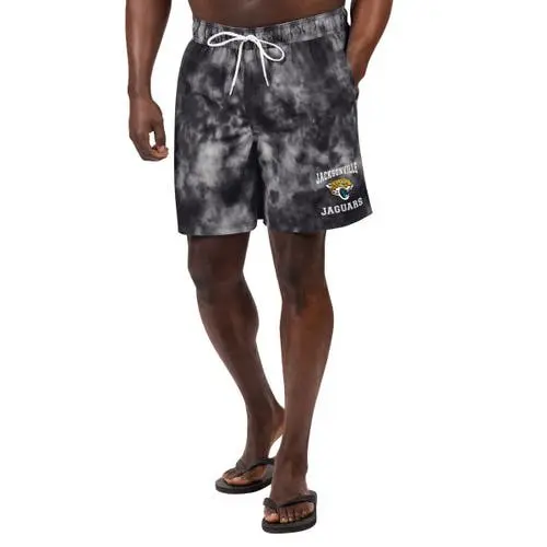 G-III SPORTS BY CARL BANKS Jacksonville Jaguars Tie-dye Swim Trunks - Black