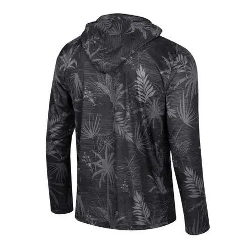 COLOSSEUM Iowa Hawkeyes Palms Printed Quarter-zip Hooded Top