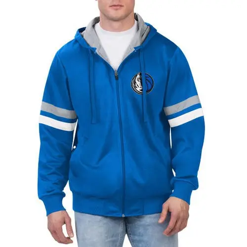 G-III SPORTS BY CARL BANKS Dallas Mavericks Contender Full-zip Hoodie - Blue