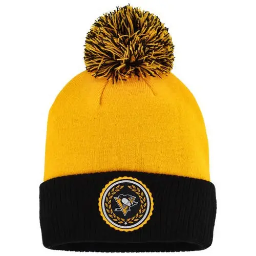 Adidas Pittsburgh Penguins Laurel Cuffed Knit Hat With Pom