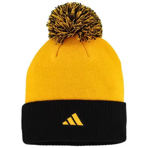 Adidas Pittsburgh Penguins Laurel Cuffed Knit Hat With Pom
