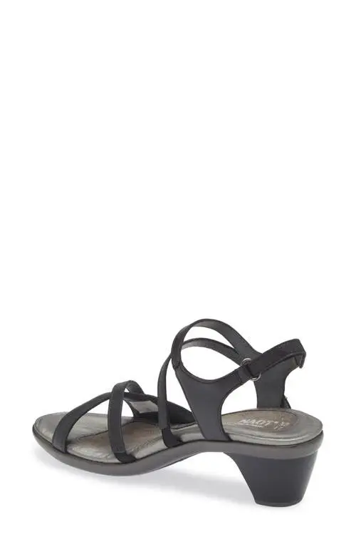 Naot Limit Slingback Sandal - Shiny Black Leather