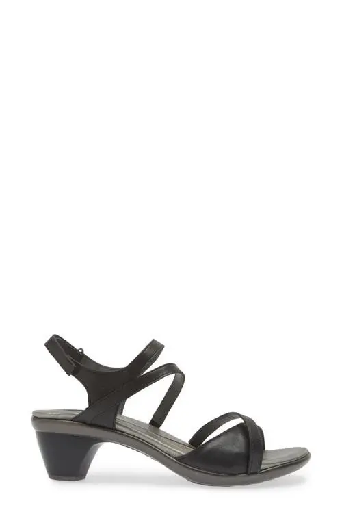 Naot Limit Slingback Sandal - Shiny Black Leather