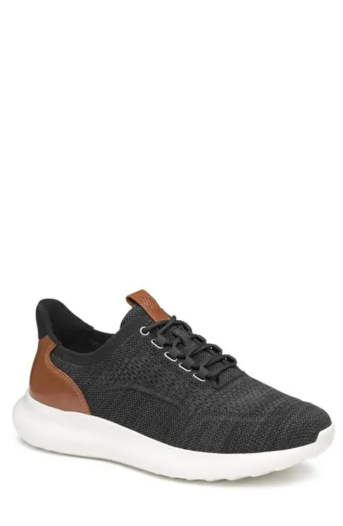 Johnston & Murphy Amherst 2.0 Knit Plain Toe Sneaker - Black Heathered Knit