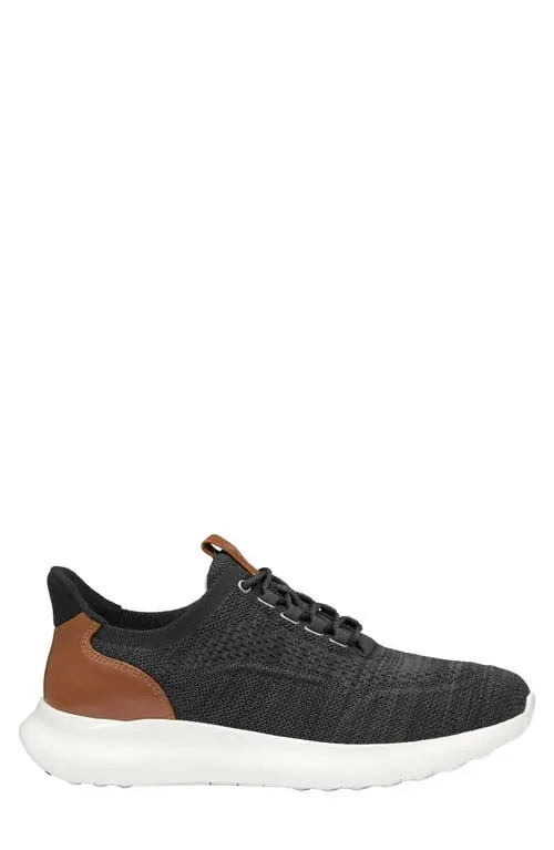 Johnston & Murphy Amherst 2.0 Knit Plain Toe Sneaker - Black Heathered Knit