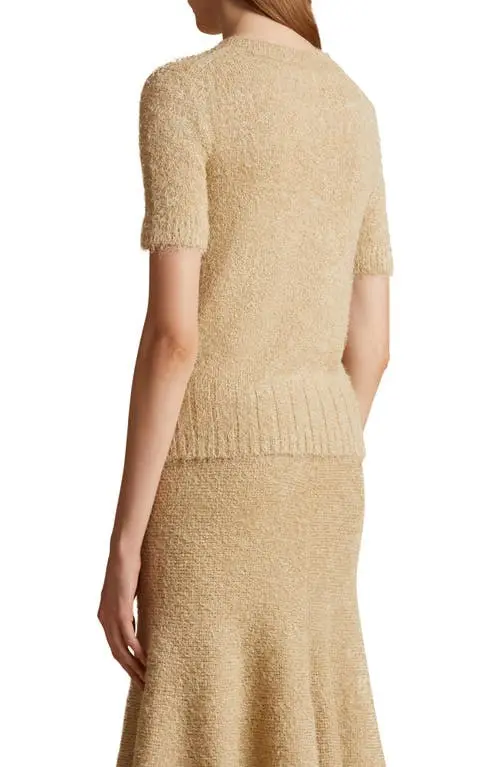 Khaite Luphia Short Sleeve Silk & Cashmere Sweater