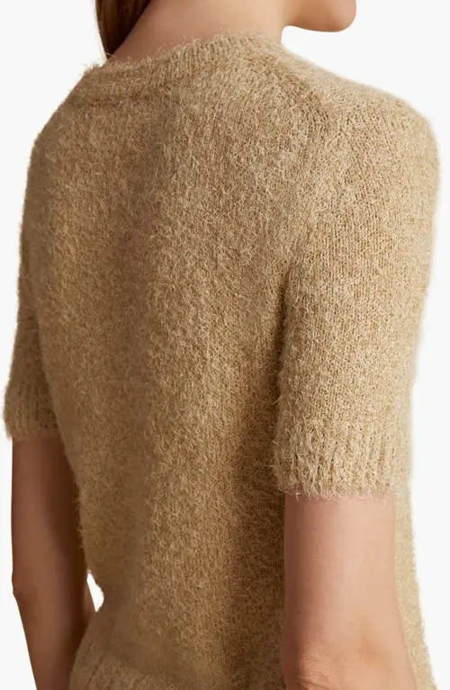 Khaite Luphia Short Sleeve Silk & Cashmere Sweater
