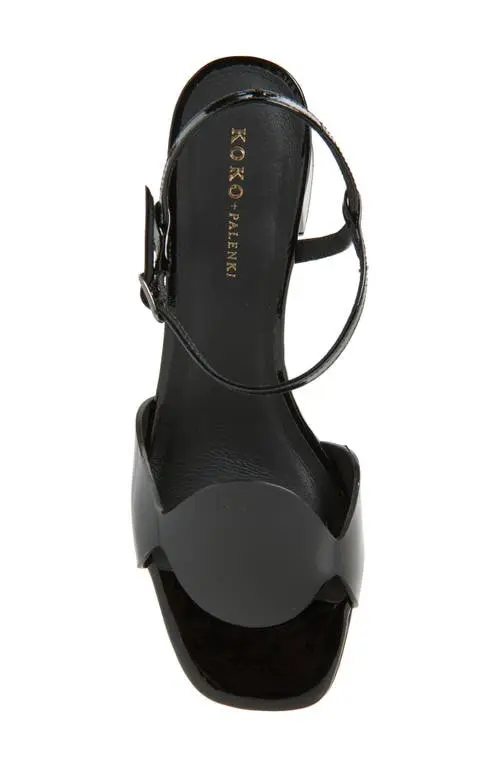 KOKO + PALENKI Sphere Sandal - Black Patent