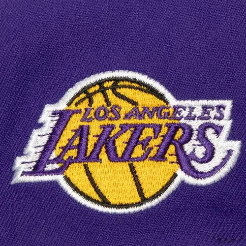 Mitchell & Ness Los Angeles Lakers Retro Sport Color Block Script Snapback Hat By
