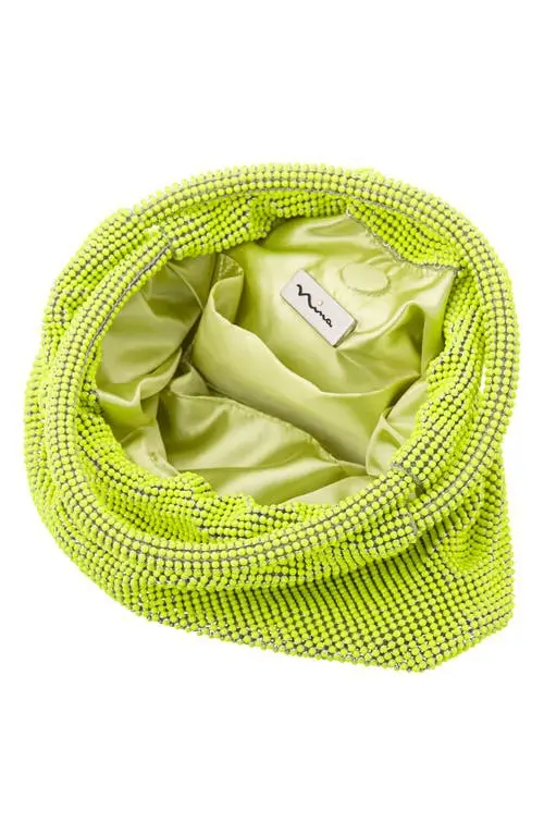 Nina Joyce Mesh Top Handle Bag - Neon Lime