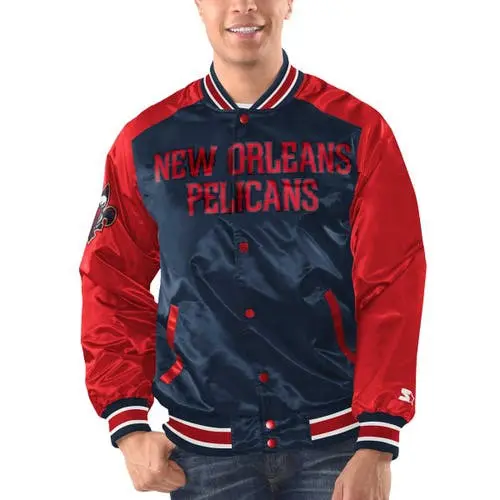 STARTER New Orleans Pelicans Renegade Varsity Satin Jacket