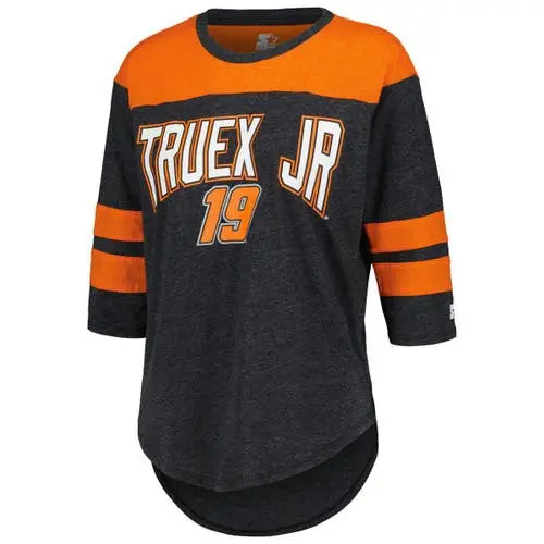 STARTER Martin Truex Jr Full Back Block 3/4-sleeve Tri-blend Top