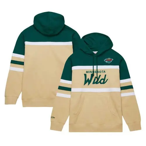 Mitchell & Ness Green Minnesota Wild Head Coach Pullover Hoodie