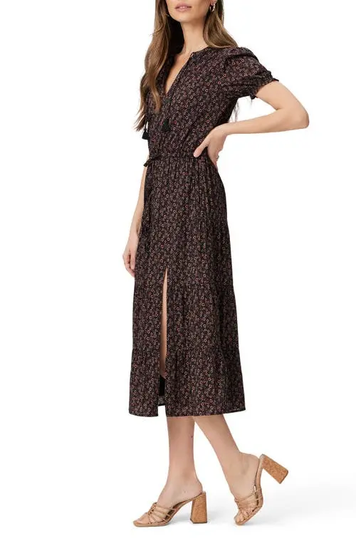 Paige Siera Floral Short Sleeve Midi Dress