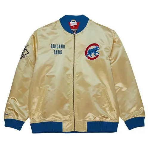 Mitchell & Ness Chicago Cubs Og 2.0 Lightweight Satin Full-zip Jacket