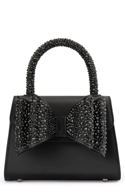 OLGA BERG Chiara Bow Top Handle Bag - Black