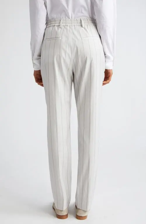 Eleventy Slim Fit Stripe Virgin Wool-blend Pants