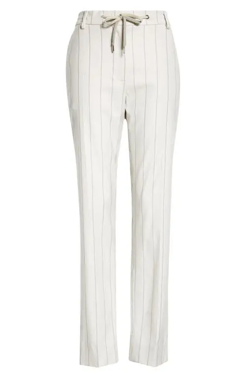Eleventy Slim Fit Stripe Virgin Wool-blend Pants