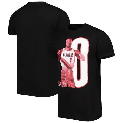 STADIUM ESSENTIALS Damian Lillard Portland Trail Blazers Player T-shirt - Black