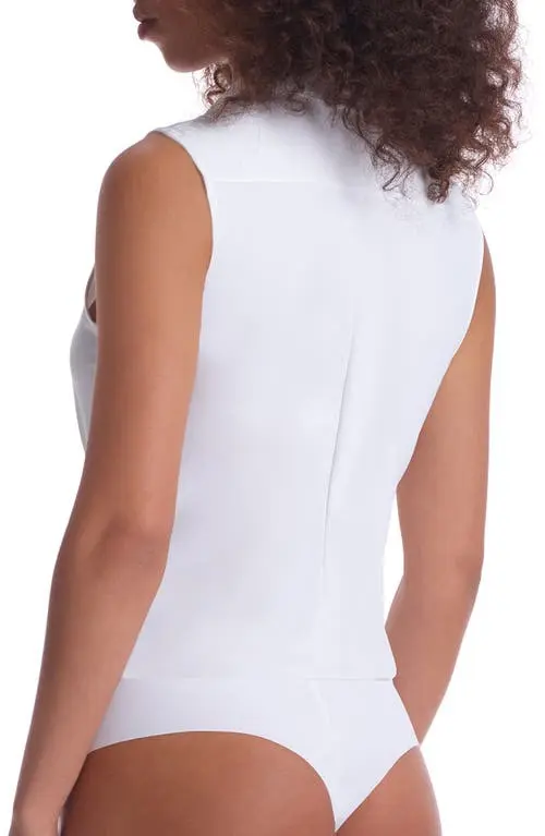 Commando Sleeveless Button-up Bodysuit - White
