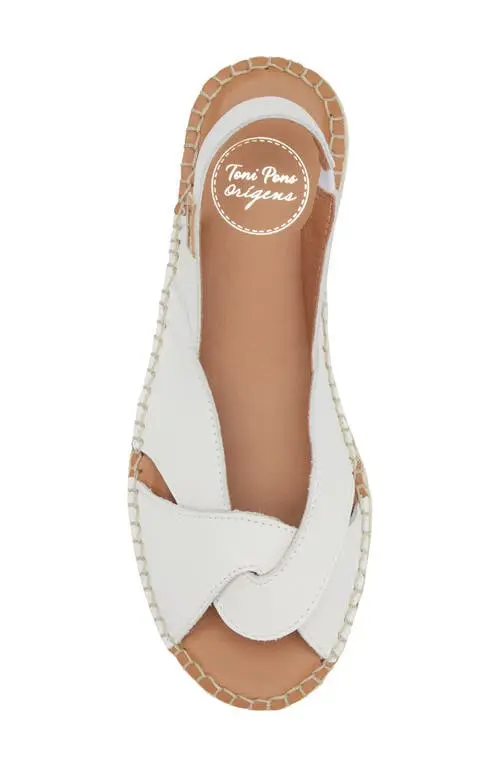 TONI PONS Enola Slingback Platform Sandals - Blanco White