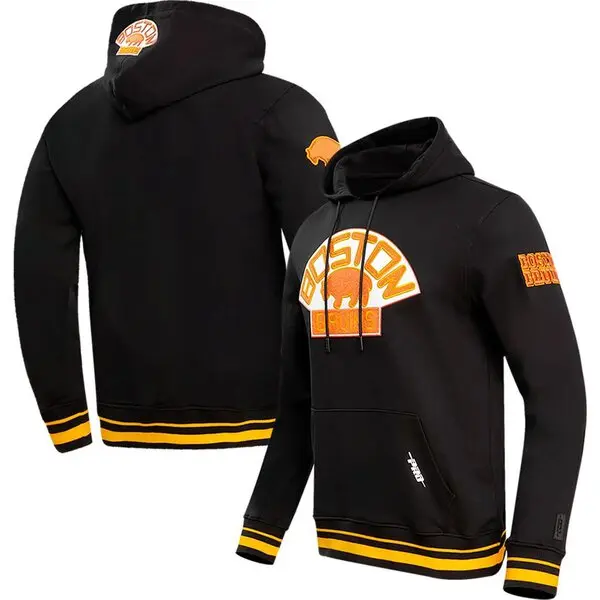 PRO STANDARD Boston Bruins Retro Classic Fleece Pullover Hoodie - Black