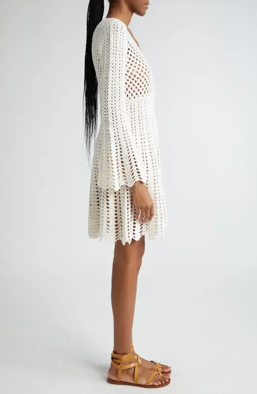 white christmas dresses Crochet Bella Bell Sleeve Dress