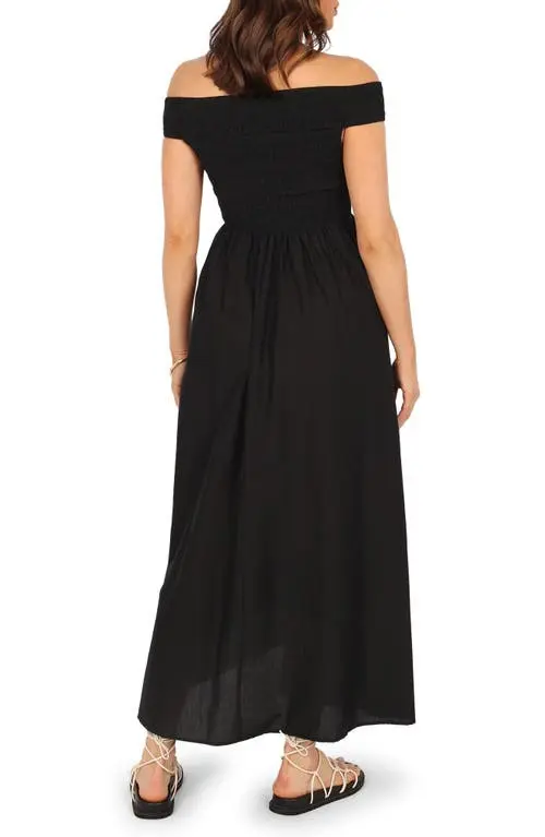 PETAL & PUP Tessa Off-the-shoulder Maxi Dress