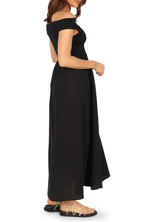 PETAL & PUP Tessa Off-the-shoulder Maxi Dress