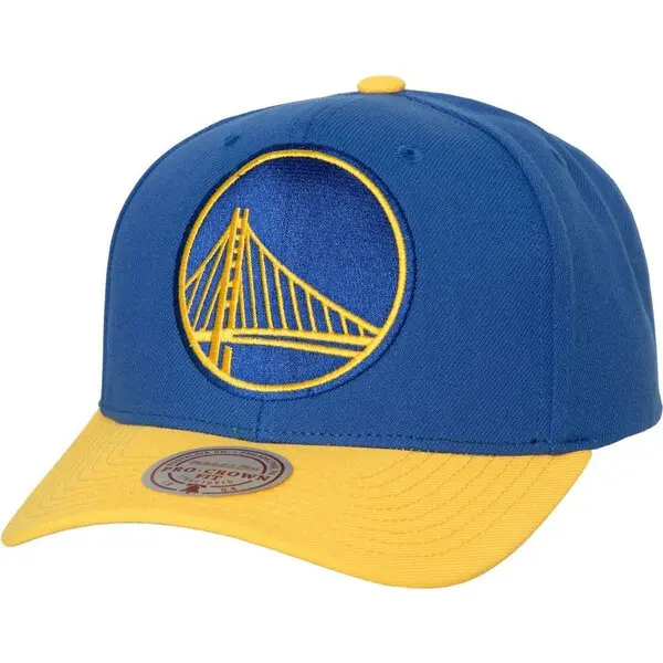 Mitchell & Ness Golden State Warriors Pro Crown Snapback Hat - Royal