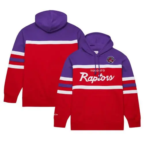 Mitchell & Ness Purple Toronto Raptors Head Coach Pullover Hoodie
