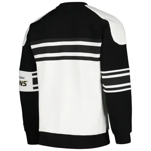 STARTER Pittsburgh Penguins Defense Fleece Crewneck Pullover Sweatshirt