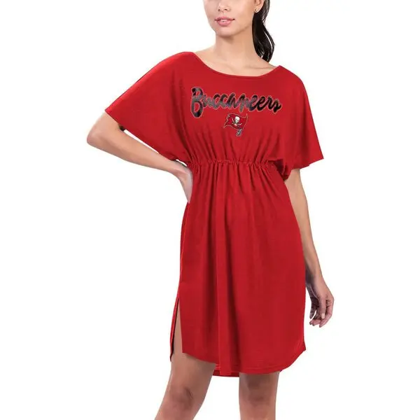 G-III 4HER BY CARL BANKS Tampa Bay Buccaneers Versus Swim Cover-up - Red