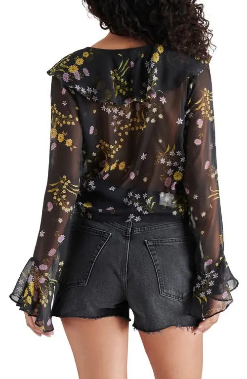 Steve Madden Floral Chiffon Top