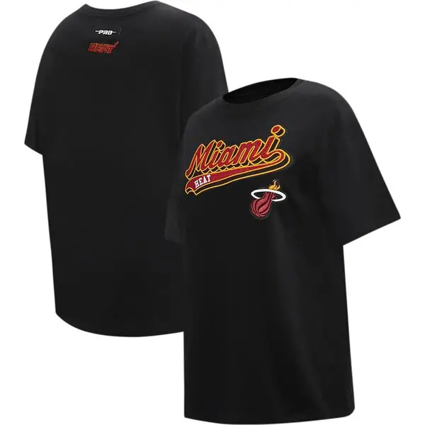 PRO STANDARD Miami Heat Script Boyfriend T-shirt