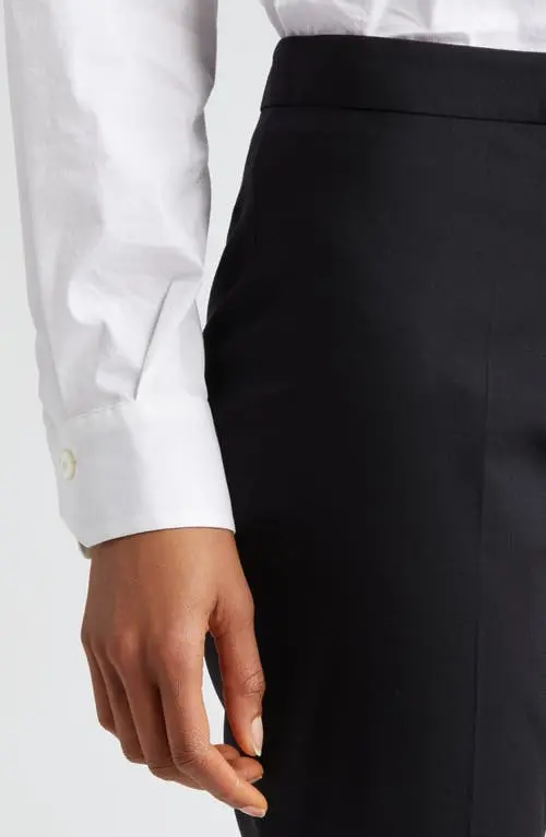 Eleventy Slim Fit Virgin Wool Blend Trousers - Black