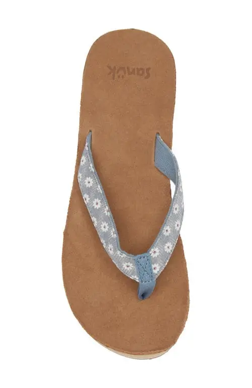 Sanuk Happy Placer Daisy Flip Flop