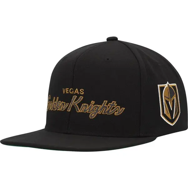 Mitchell & Ness Vegas Golden Knights Core Team Script 2.0 Snapback Hat
