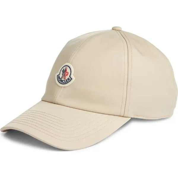 Moncler Logo Patch Baseball Cap - Beige