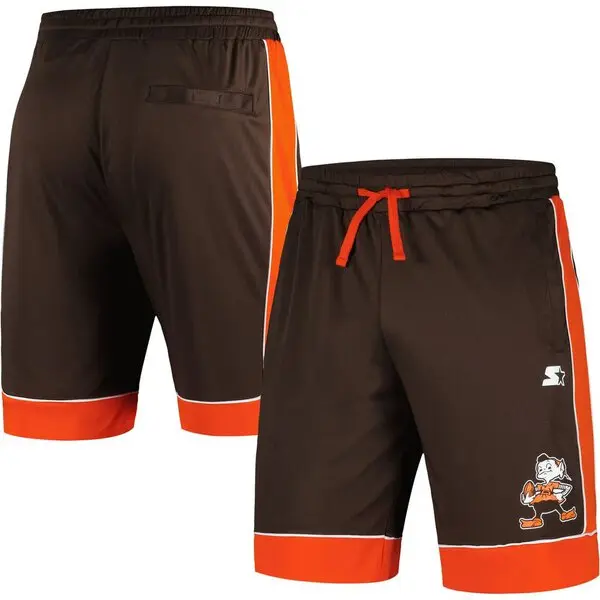 STARTER Cleveland Browns Vintage Fan Favorite Shorts By - Brown