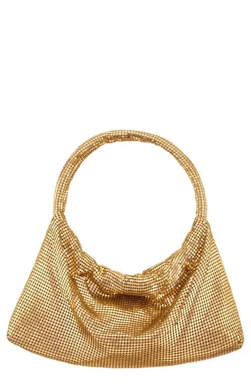 Nina Joyce Mesh Top Handle Bag - Gold